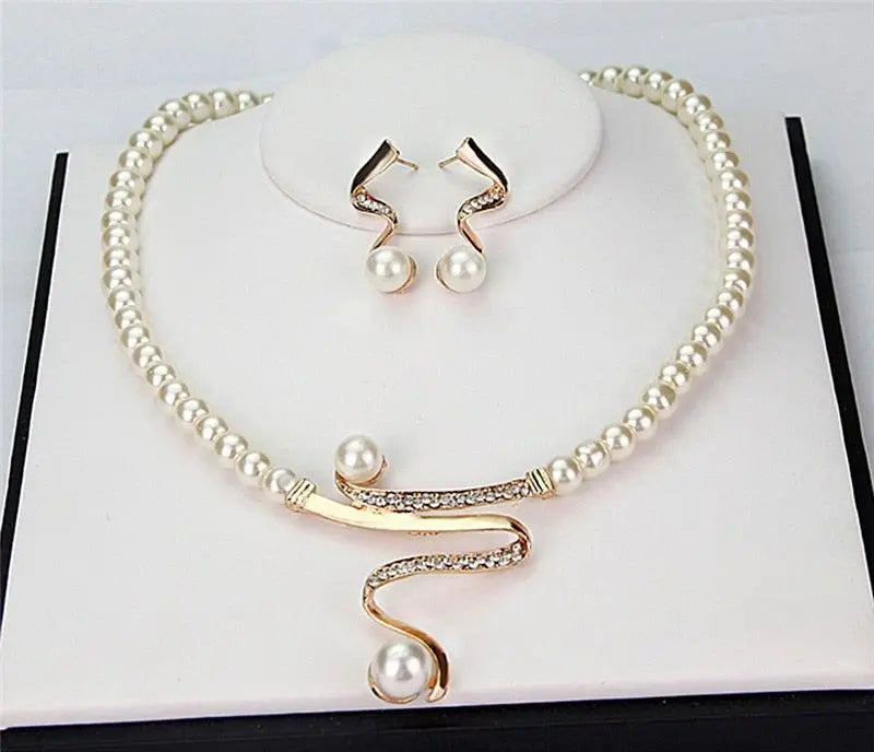 Natural Pearl Necklace + Earring Set – Claire Jewelry